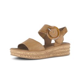 Plateausandaletten Gabor "Plateau Sandale", Damen, Gr. 42, braun, Schuhe