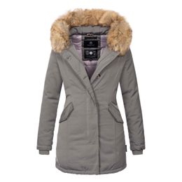 Marikoo Damen Winter Parka Karmaa mit abnehmbarem Kunstfellkragen