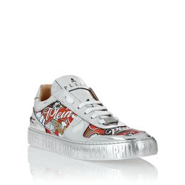 Philipp Plein Mirror Leather Low Top Sneakers Golden Eagle