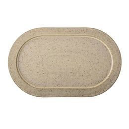 Bloomingville Servierteller Nugga L32.5 x B20cm, beige skandinavische Deko Online Shop