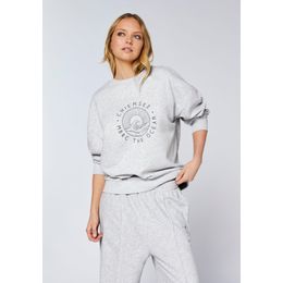 Sweatshirt Chiemsee, Damen, Gr. 38, high, rise, 76% Baumwolle, 22% Polyester, 2% Viskose, Rundhals, Sweatshirts Sweatshirt