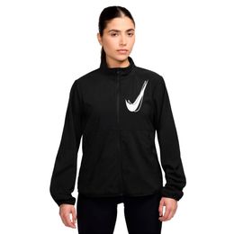 Nike Swoosh Dri-Fit Laufjacke Bekleidung Damen schwarz