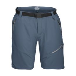 Shorts Killtec "KOS 247 MN SHRTS", Herren, Gr. S, Normalgr&ouml;&szlig;en, blau (stahlblau), Obermaterial: 100% Polyester;Futter: 65% Polyester, 35% Baumwolle, Hosen Shorts, Wasserabweisend, schnelltrocknend, inkl. G&uuml;rtel, 4-Wege Stretch