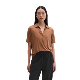 Marc O'Polo Kurzarmshirt MARC O'POLO "aus LENZING&trade; ECOVERO&trade;", Damen, Gr. S, burnt braun, Obermaterial: 94% Viskose, 6% Elasthan, unifarben, regular fit, normaler Saum, Shirts