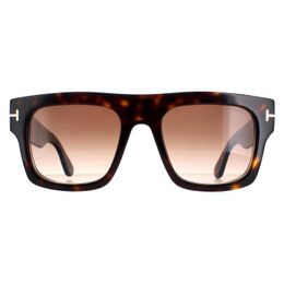 Tom Ford FT0711 Fausto 52F dark havana brown gradient sunglasses