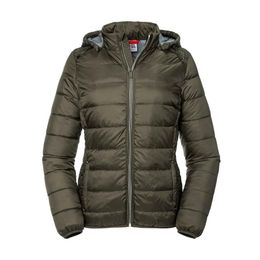 Russel Athletic Russell - "Nano" Steppjacke, mit Kapuze f&uuml;r Damen (Dunkel-Olive)