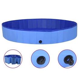vidaXL Hunde-Pool blau 2 m, 30 cm
