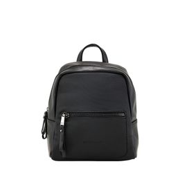 Tom Tailor Damen TTTAMARA S Rucksack in Canvas-Optik, schwarz, Uni, Gr. ONESIZE