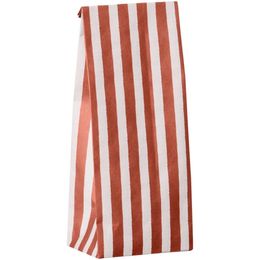 IB Laursen Buntfaltt&uuml;te mit Streifen Textil-Look 9 x 6 x 22.5 cm, rot skandinavische Deko Online Shop