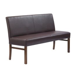 Empinio24 Sitzbank mit R&uuml;ckenlehne, Kunstleder, Buche Eiche Sophie Sitzbreite 180 cm