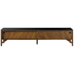 TV-Board Mango 220x45x50 braun ge&ouml;lt / dunkler Granit LOS ANGELES #112