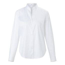 Peter Hahn - Bluse mit Stehkragen, weiss, Gr. 48 / XL - Baumwolle