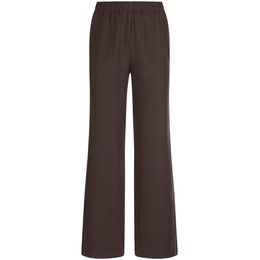 Peter Hahn - Schlupf-Hose aus 100% Leinen, braun, Gr. 19 - Leinen