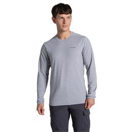 Craghoppers - "Abel" T-Shirt f&uuml;r Herren Lang&auml;rmlig (Hellgrau Meliert)