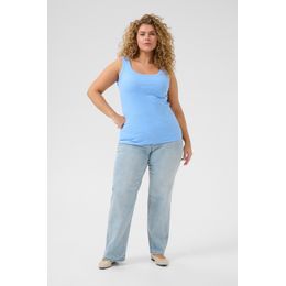 Kaffe Jerseytop Tight fit Vista Blue light blue