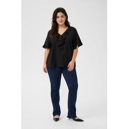 Kaffe Kurzarm-Bluse Regular fit Black
