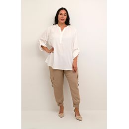 Kaffe Langarm-Bluse Regular fit Chalk white