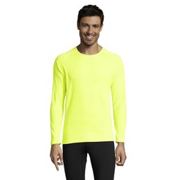SOLS - T-Shirt f&uuml;r Herren - Sport Lang&auml;rmlig (Neon-Gelb)