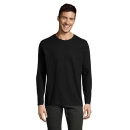 SOLS - "Imperial" T-Shirt f&uuml;r Herren Lang&auml;rmlig (Schwarz)