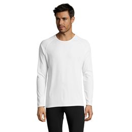 SOLS - T-Shirt f&uuml;r Herren - Sport Lang&auml;rmlig (Wei&szlig;)