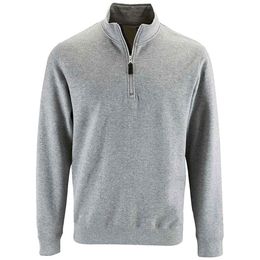 SOLS - "Stan" Pullover Stehkragen f&uuml;r Herren (Grau meliert)
