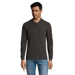 SOLS - "Perfect" Poloshirt f&uuml;r Herren Lang&auml;rmlig (Dunkelgraue Melange)