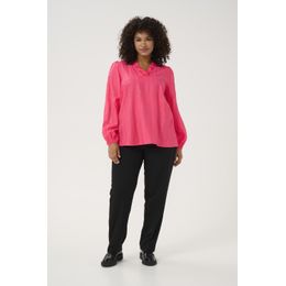 Kaffe Langarm-Bluse Regular fit Raspberry pink