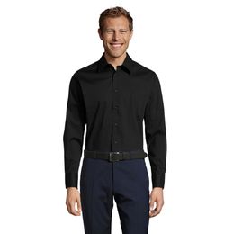 SOLS - "Brighton" Hemd f&uuml;r Herren - Business Lang&auml;rmlig (Schwarz)