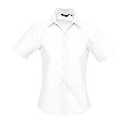 SOLS - "Elite" Bluse f&uuml;r Damen - Business kurz&auml;rmlig (Wei&szlig;)