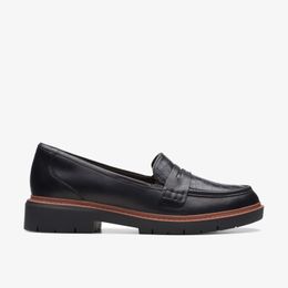Clarks Westlynn Ayla schwarze Leder Schuhe