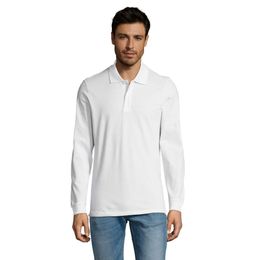 SOLS - "Perfect" Poloshirt f&uuml;r Herren Lang&auml;rmlig (Wei&szlig;)