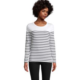SOLS - "Matelot" T-Shirt f&uuml;r Damen Lang&auml;rmlig (Wei&szlig;)