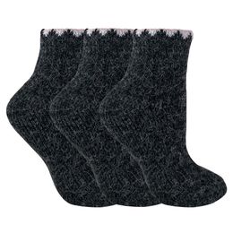 3 Paar Damen Kurzsocken aus Alpaka-Wolle mit Feuchtigkeitsregulierung