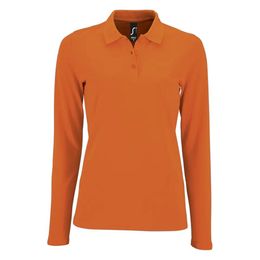SOLS - "Perfect" Poloshirt f&uuml;r Damen Lang&auml;rmlig (Orange)