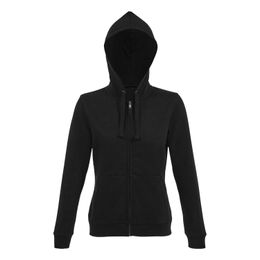 SOLS - "Spike" Hoodie mit durchgehendem Rei&szlig;verschluss f&uuml;r Damen (Schwarz)