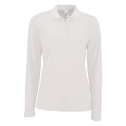 SOLS - "Perfect" Poloshirt f&uuml;r Damen Lang&auml;rmlig (Wei&szlig;)