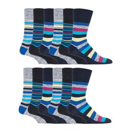 12 Paar Herren Sanftgriff Socken mit weitem Bund | Extra breite nicht-elastische Socken