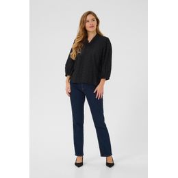 Kaffe Langarm-Bluse Regular fit Black
