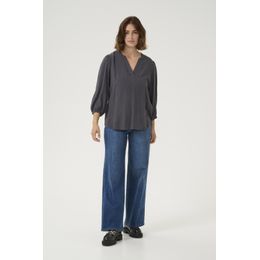 Kaffe Langarm-Bluse Regular fit Black Oyster