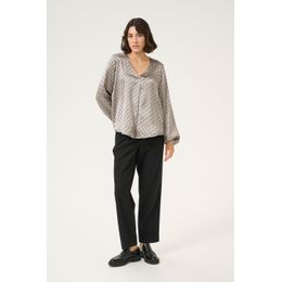 Kaffe &Auml;rmellose Bluse Regular fit Steeple Gray/Black Dot grey