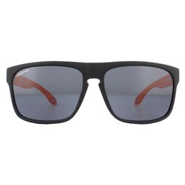Montana Sonnenbrille MP37 D Schwarz mit orangem Gummituch Schwarz Polarisiert