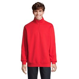 SOLS - "Conrad" Sweatshirt mit kurzem Rei&szlig;verschluss f&uuml;r Herren/Damen Unisex (Leuchtend Rot)