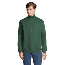 SOLS - "Conrad" Sweatshirt mit kurzem Rei&szlig;verschluss f&uuml;r Herren/Damen Unisex (Flaschengr&uuml;n)