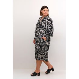 Kaffe Kleid A-shape black white