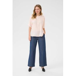 Kaffe Kurzarm-Bluse Casual fit Crystal Pink rose