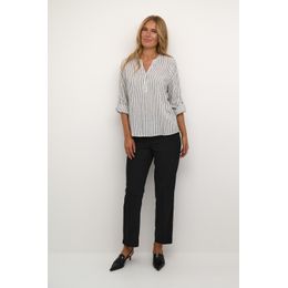 Kaffe Langarm-Bluse Regular fit Black white