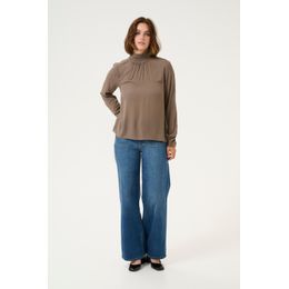 Kaffe Langarm-Bluse Regular fit Major Brown