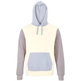 SOLS - "Collins" Kapuzenpullover f&uuml;r Herren/Damen Unisex (Nat&uuml;rlich/Cremiges Blau/Hellgrau)