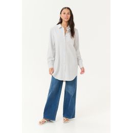 Kaffe Langarm - Hemd Loose fit Nantucket breeze/White stripe blue white