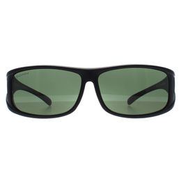 Montana Rectangle Unisex Matte Black G15 Polarized FO5 Fit Over Glasses Sonnenbrillen